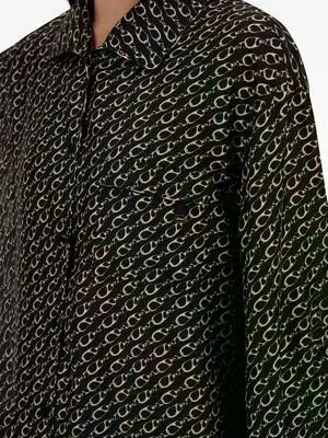 Herno Graphic-print Silk Shirt - Black