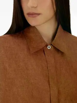 Herno Sleeveless Boxy Fit Shirt - Brown