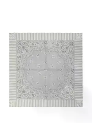 Herno Paisley-print Scarf - Grey