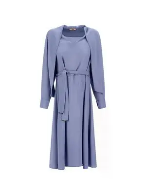 Herno Belted V-neck Dress