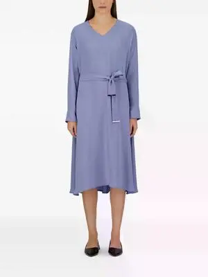 Herno Belted V-neck Dress
