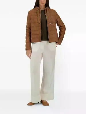 Herno Striped Quilted High-neck Jacket