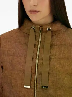 Herno Striped Quilted High-neck Jacket