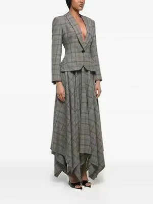 ANOUKI Checkered Asymmetric Skirt