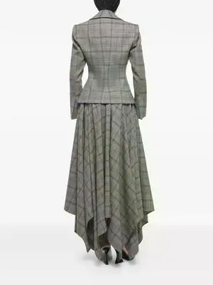 ANOUKI Checkered Asymmetric Skirt