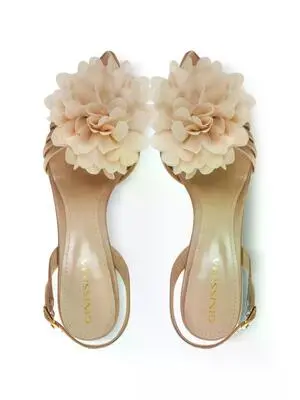 GINISSIMA Julia Heeled Sandals - Neutrals