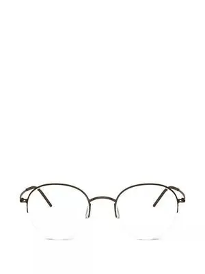 Giorgio Armani Round Frame Glasses - Brown