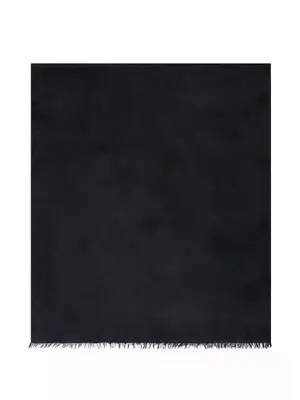Emporio Armani Frayed-hem Scarf - Black