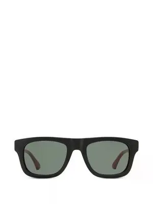 Gucci Web Rectangle Sunglasses - Black