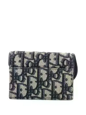 Dior Saddle Case Oblique Canvas Card Holder