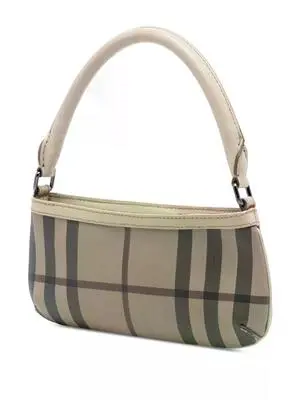 Burberry Smoke Check Coated Canvas Shoulder Bag