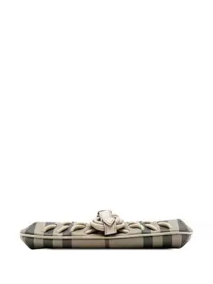 Burberry Smoke Check Coated Canvas Shoulder Bag