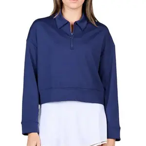 SOFIBELLA Quarter-zip Golf Pullover - Navy