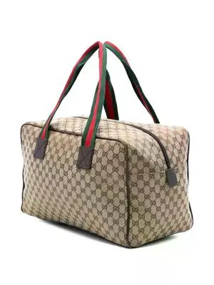Gucci Gg Canvas Web Duffle Bag
