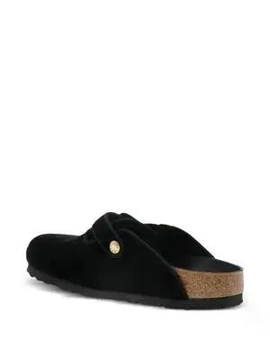 BIRKENSTOCK Boston Big Buckle Mules - Black