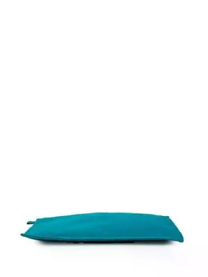Hermès 2010-2020 Toile Bora Bora Zip Gm Pouch - Blue