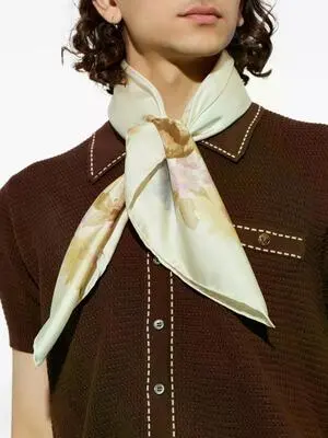 Versace Floral Silk Scarf