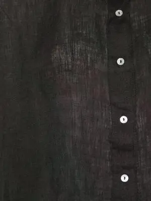 120% Lino Buttoned Linen Shirt - Black