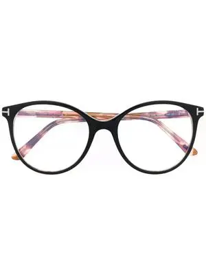 TOM FORD Round-frame Glasses - Brown
