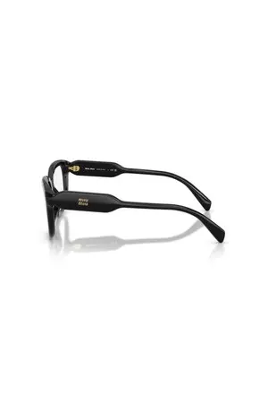 Miu Miu 51mm Rectangle Optical Glasses - Black