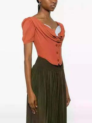VIVIENNE WESTWOOD Button Draped Knitwear - Orange