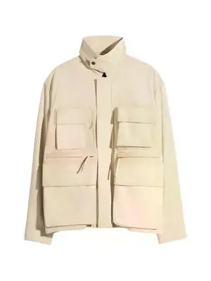 LEMAIRE Beige Leather Multi-pocket Jacket - Neutrals