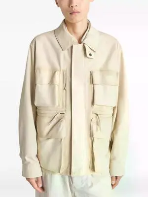 LEMAIRE Beige Leather Multi-pocket Jacket - Neutrals