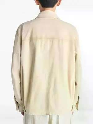 LEMAIRE Beige Leather Multi-pocket Jacket - Neutrals