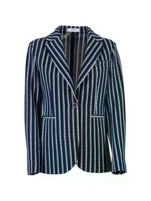 CIRCOLO 1901 Striped Blazer - Blue