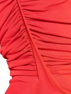 Rick Owens Draped Slit Top - Red