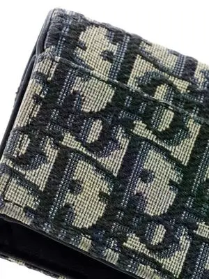 Dior Saddle Case Oblique Canvas Card Holder
