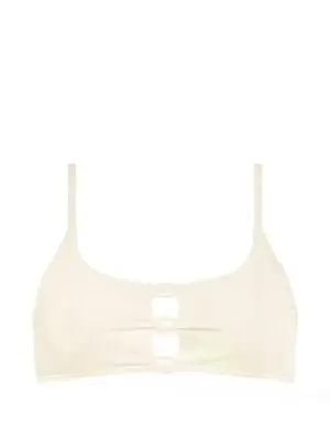 ERES Bloom Cutout Bikini Top - White