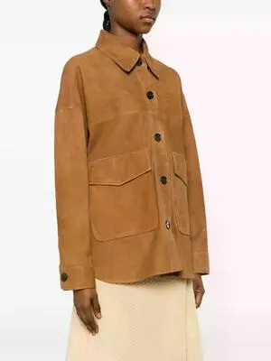 ARMA Leather Flap-pocket Jacket - Brown