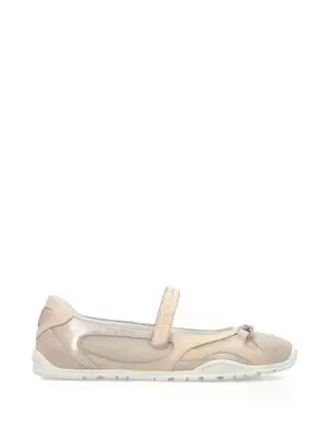 Pinko Sporty Ballet Flats With Leather, Suede, And Mesh Inserts - Pink