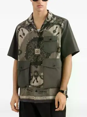 Dolce & Gabbana Pocket Patterned Shirt - Grey