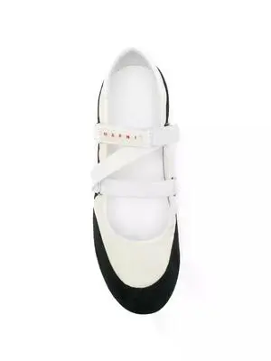 Marni Round-toe Ballet Flats - Black