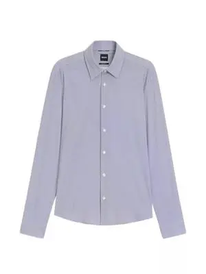 BOSS Printed Regular-fit Shirt In Performance-stretch Jersey - White