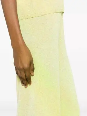 NEERA Wide-leg Knit Palazzo Pants - Green