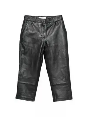 THE FRANKIE SHOP Lior Leather Capri Trousers - Black