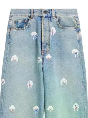 Fiorucci Poodle-print Jeans