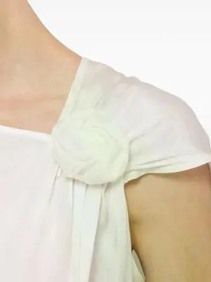 NISSA Floral-detail Top - White