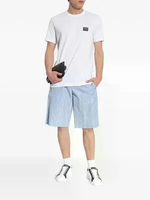Dolce & Gabbana Cotton T-shirt With Branded Tag - White