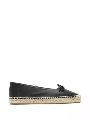 CastaÑer Bow Detail Flat Espadrilles - Black