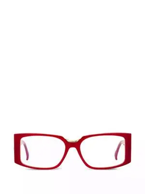 Max Mara Rectangle Full Rim Glasses - Red