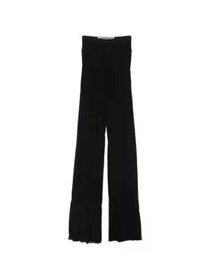 Rick Owens Bias Ribbed Palazzo Pants - Black