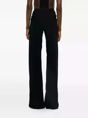 Rick Owens Bias Ribbed Palazzo Pants - Black
