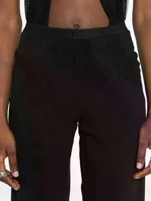 Rick Owens Bias Ribbed Palazzo Pants - Black