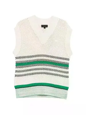 Lacoste Striped V-neck Vest