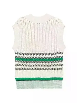 Lacoste Striped V-neck Vest