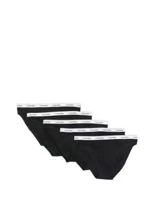 Calvin Klein Logo-waistband Bikini Briefs - Black